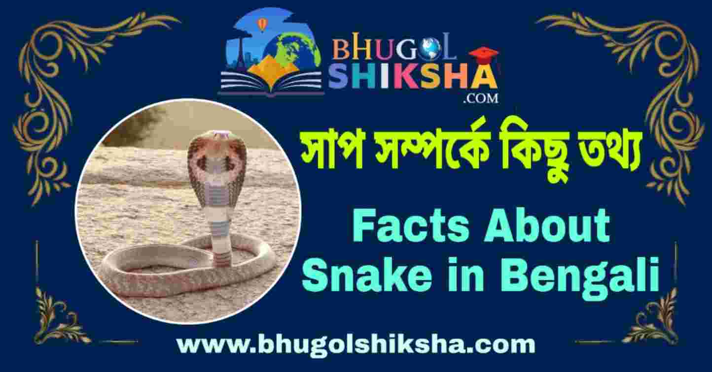 সাপ সম্পর্কে কিছু তথ্য - Facts About Snake in Bengali - Bhugol Shiksha
